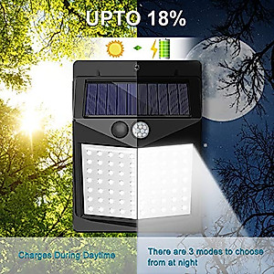 SEZAC Solar Lights Outdoor, [6 Pack/3 Modes/50LED] Motion Sensor Security Lights Solar Security Lights IP 65 Wireless Waterproof Outdoor Lights for Garden Patio Yard Deck Garage Fence Pool