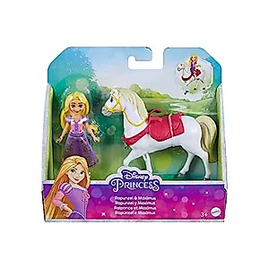 Disney Princess Rapunzel Small Doll and Maximus Horse with Saddle, from Disney Movie Tangled