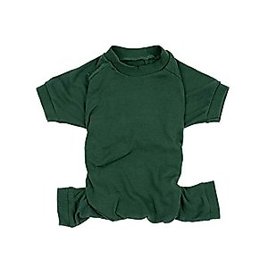 Leveret Dog Pajamas 100% Cotton Solid Uniform Green XXXL