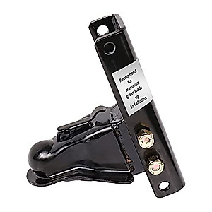 BEBLEPANY 2-5/16 Inch Adjustable Trailer Coupler 14000lbs w/Channel and 5 Position Channel and Fasteners