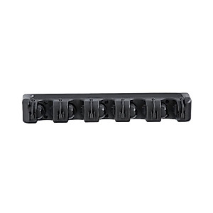 Generic Hook mop clip multifunctional wall mounted accessory storage rack, broom storage rack (A five hanging matte black)