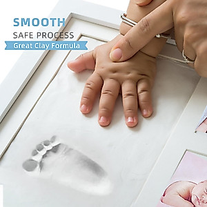 yyyz Baby Hand Footprint Kit, Safety Baby Shower Gifts Baby Foot Printing Kit Keepsake Frames For Newborn Boys Girls Gift