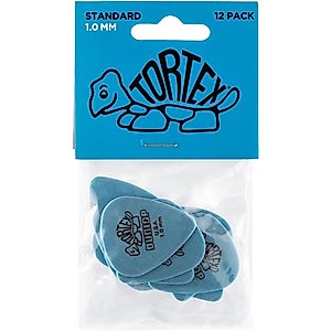 DUNLOP 1.0mm Blue Guitar Pick-12 Pack Tortex Standard (418P1.0)