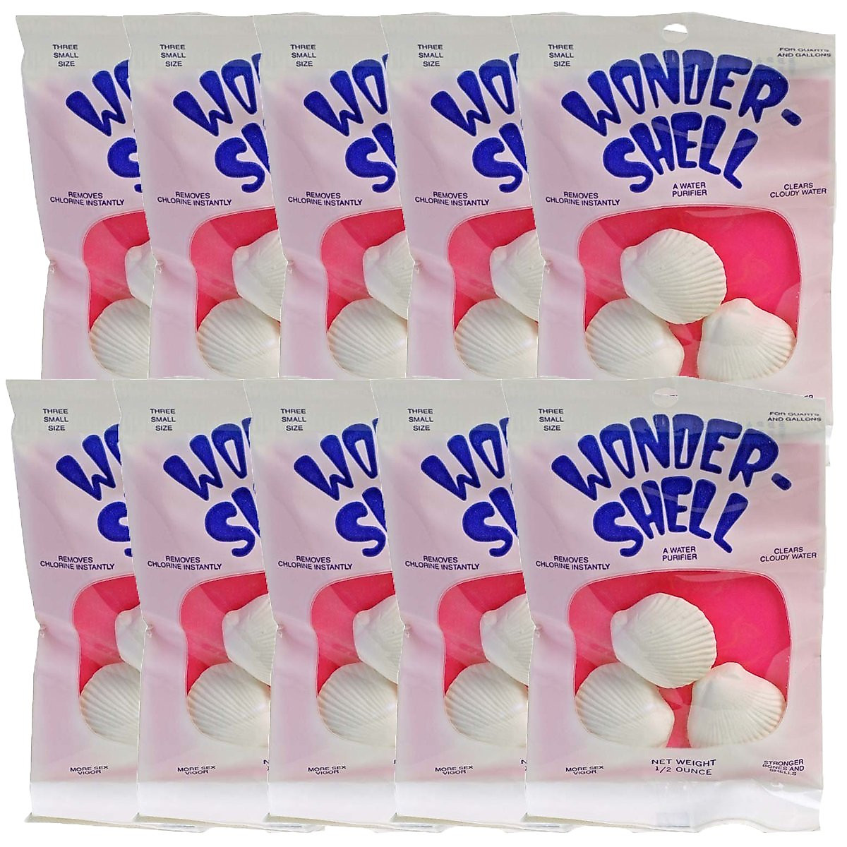 (10 Packages) Weco Wonder Shell Natural Minerals (3 Pack), Small - Total of 30 Shells