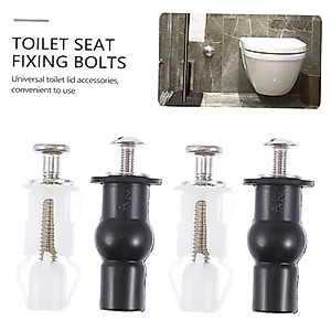 Uonlytech 4pcs toilet connector toilet parts toilet seats toilet accessories an fittings toilet bowl toilet anchor bolts Toilet Seat Replacement Bolt Replacement Toilet Seat Hinge Bolts feet