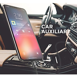 (Apple MFi Certified) Replacement Headphone Cable with iPhone Lightning Connector (3.5mm) Audio Aux Cord with Mic & Volume Control Remote (Compatible with Beats/Sony/Sennheiser and Audio Tech)