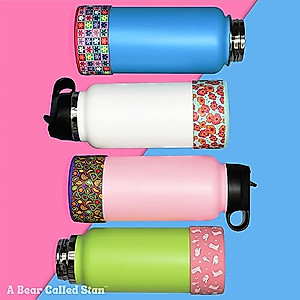 Silicone Water Bottle Boot for Stanley Cup, Hydro Flask, YETI, Owala, Simple Modern, HydroFlask Tumbler Bottles | WIDE | Berry Bouquet Check | Compatible with 32oz, 40oz