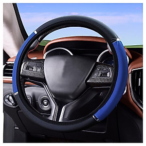 Car Steering Wheel Cover,15 Inch Universal Auto Anti-Slip Steering Wheel Protector,- Car Interior Accessories Women & Men, for Car Truck Van SUV (Blue)