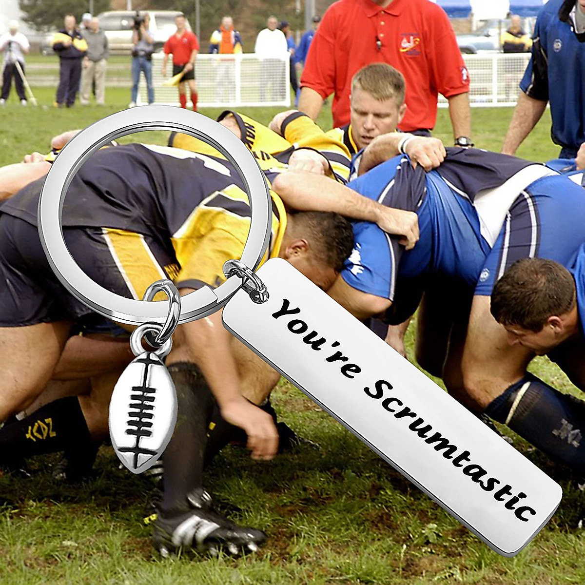 bobauna Rugby Gift You're Scrumtastic Keychain Sports Jewelry Rugby Team Gift For Rugby Coach/Player/Rugby Ball Club Member (you're scrumtastic keychain)