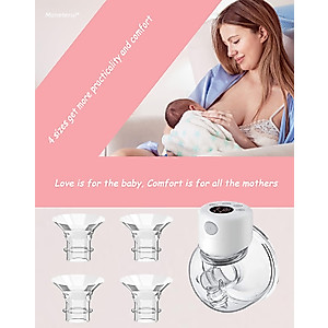 Moneterui 8PCS Flange Inserts,15/17/19/21mm,Compatible with Momcozy S12 Pro/S9 Pro/S12/S9 Wearable Breastpump Cup,for Medela/Spectra/Bellaaby,Fit in 24mm Shields/Flanges,Breastfeeding Essentials