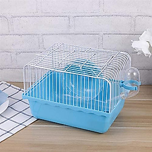 Zhang Ku Simple Cavie Guinea Pig Cage & Rabbit Cage | Pet Cage Includes Free Water Bottle & Food Bowl&Hamster Running Wheel (Blue)