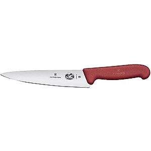 Victorinox - Fibrox Pro Chef Knife, Straight, 6", Red