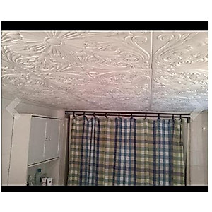 White Styrofoam Decorative Ceiling Tile Astana (Package of 8 Tiles) - Other Sellers Call This Spanish Silver and R139
