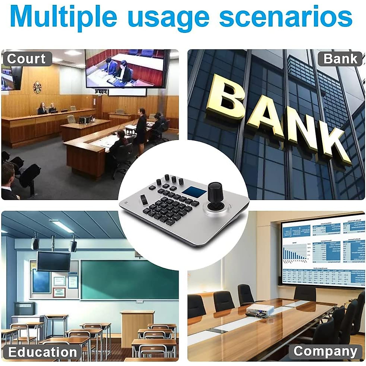 SMTAV PTZ Controller Camera Controller POE Network 4D Joystick Decoding Keyboard (IP Analog Controller)