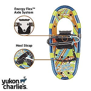 Yukon Charlie's Yukon SNO-Bash Kids Snowshoe and Trekking Pole Kit - for Boys and Girls up to 100lbs