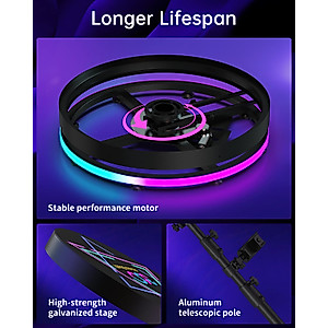 MBOBAO 360 Photo Booth Machine for Parties, 360 Video Booth Machine with RGB Ring Light,Free Custom Logo for Live Streaming Wedding Birthday Events (31.5in for 1-4 People+Flight Case)