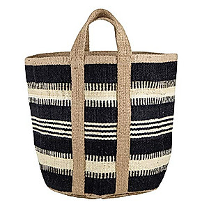 Santa Barbara Design Studio Basket Bag - Black with Ivory