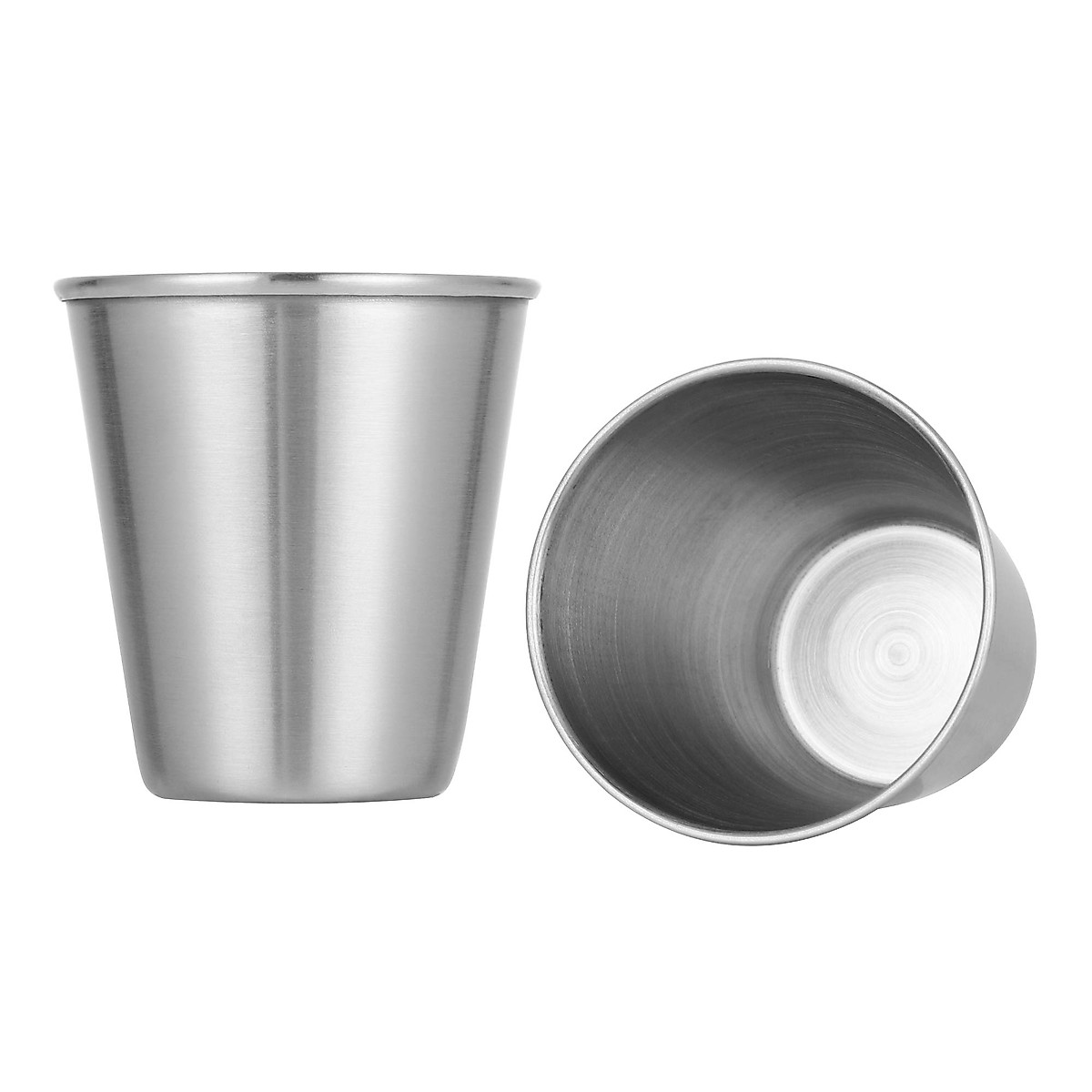 HIDORAN 6 PCS 2 Ounce Stainless Steel Shot Cups Shot Glass Drinking Vessel Unbreakable Metal Shooters for Whiskey Tequila Liquor Great Barware Gift