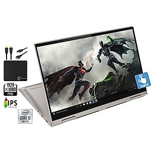 Lenovo 2020 Flagship Yoga C740 2-in-1 14" FHD 1080p Touchscreen Laptop, Intel Core i5-10210U Quad Core up to 4.2GHz, 8GB DDR4 RAM, 256GB PCIe SSD, Backlit Keyboard, WiFi, Windows 10, w/Marxsol Cables