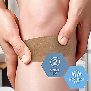 MED PRIDE Sterile Fabric Adhesive Bandages [50 Count]- First Aid Bandages Coated with Hypoallergenic Adhesive & Non-Stick Pad- Latex-Rubber Free Wound Care Bandages- Individual Wrapped- 2” x 4.5''