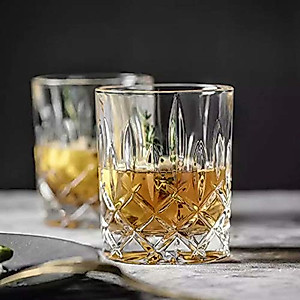 Farielyn-X Old Fashioned Whiskey Glasses (Set of 6), 11 Oz Unique Bourbon Glass, Ultra-Clarity Double Old Fashioned Liquor Vodka Bourbon Cocktail Scotch Tumbler Bar Glasses Set