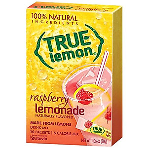 True Citrus 100% Natural True Lemon-ade with Raspberry 10 Ct (Pack of 12)