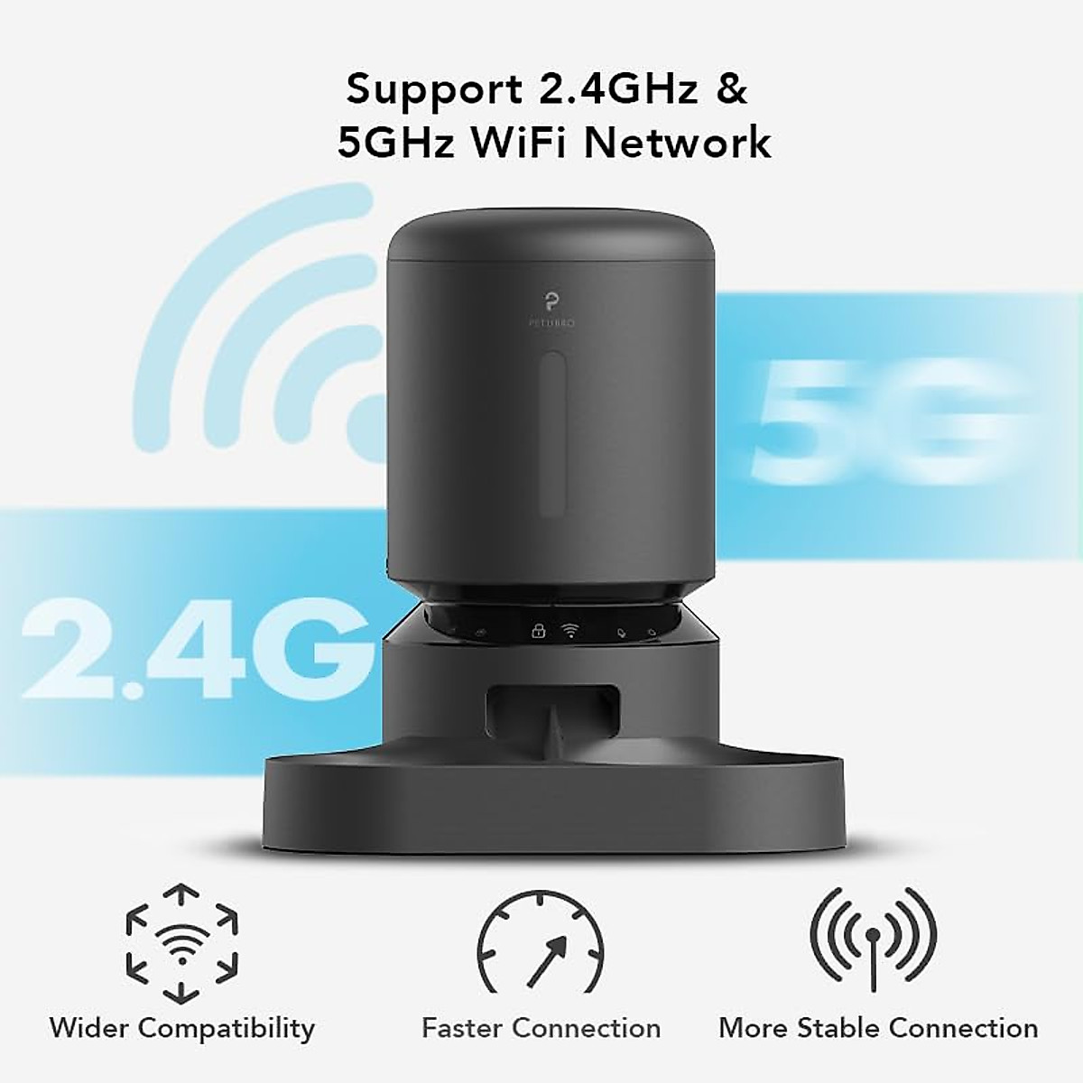 PETLIBRO Automatic Cat Feeder, WiFi Connected, Adjustable Meal Splitter, Fresh Food Storage, Multiple Pet Use, Stainless Steel