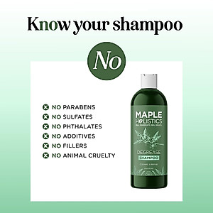 Clarifying Shampoo for Build Up and Oily Hair - Deep Cleansing Shampoo with Rosemary - Refreshing Lemon for Greasy Hair & Jojoba Oil for Scalp Cleanser - Anti Residue Shampoo for Healthy Scalp - 8 Oz
