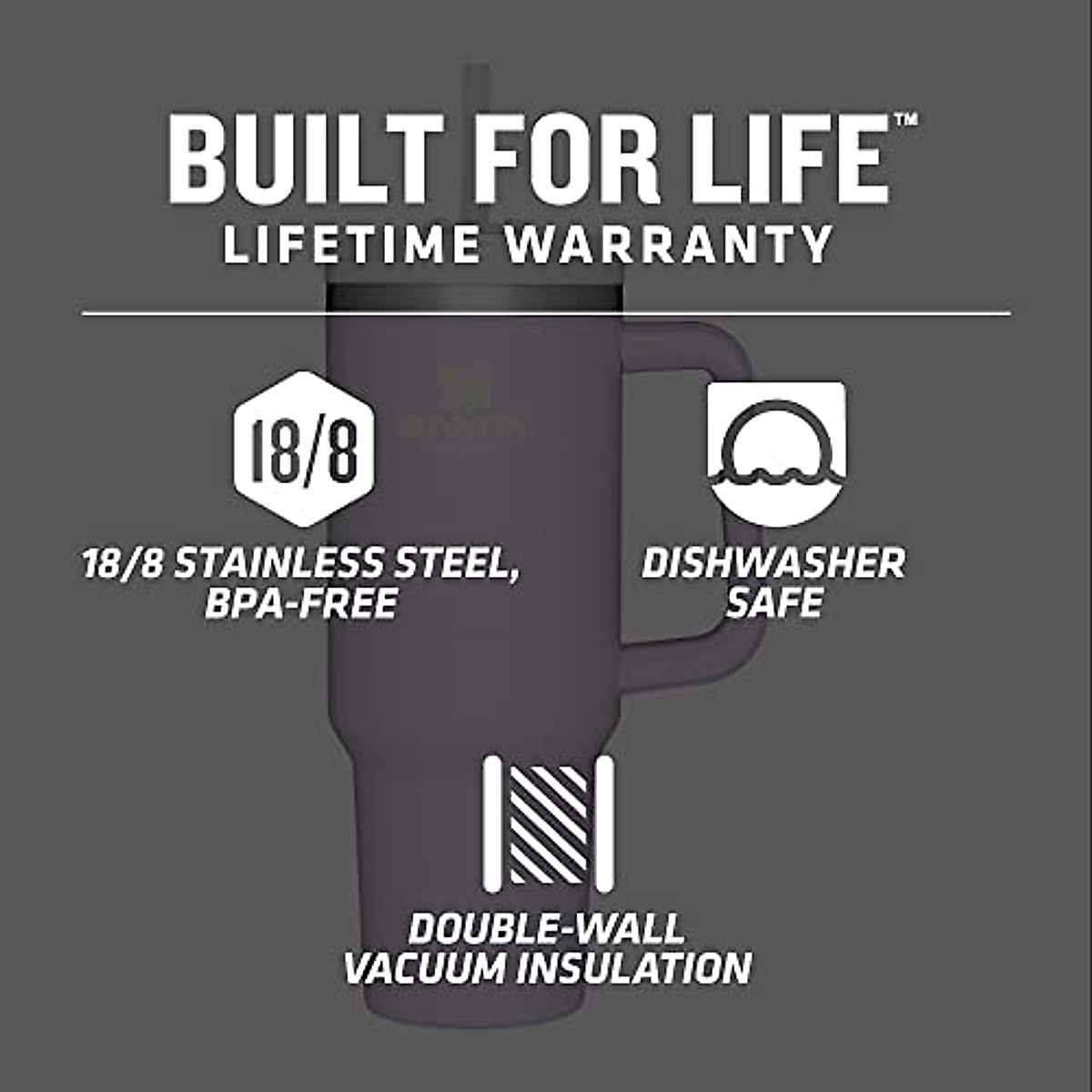 STANLEY 40oz Adventure Quencher Reusable Insulated Stainless Steel Tumbler (Orchid)