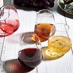 FOCUSLINE 48 Pack Plastic Wine Glasses Stemless, 6 Oz Mini Crystal Clear Plastic Shot Glass Small Disposable Cups for Whiskey and Liqueurs, Ideal for Halloween, Thanksgiving, Christmas