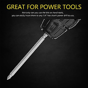 Renekton Security Power Bit Set, 1/4" Shank, 3" Length,Premium Cr-V Steel, 32 Piece