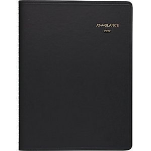 2022 Monthly Planner by AT-A-GLANCE, 9" x 11", Large, 15 Months, Black (7026005)