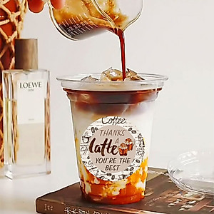 2 inch Thanks A Latte Appreciation Thank You Stickers Coffee Holiday Themed Sticker Labels for Party Favors,Small Business,Packaging Seals 500pcs