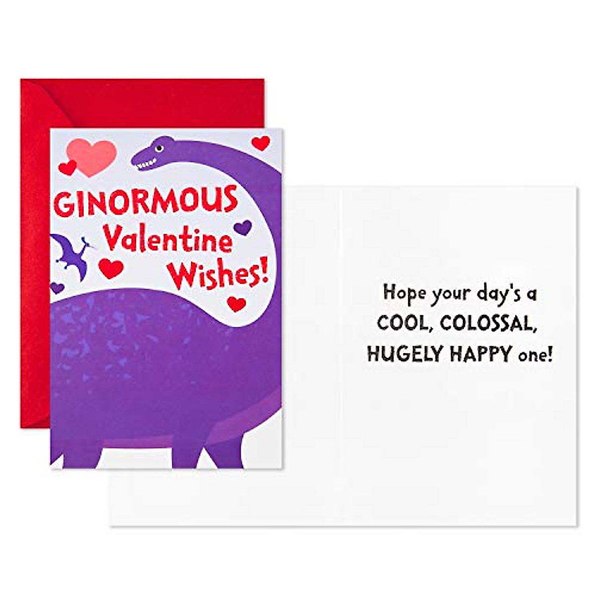 Hallmark Valentines Day Cards Assortment for Kids Classroom, 8 Valentine's Day Cards with Envelopes (Dinosaurs)