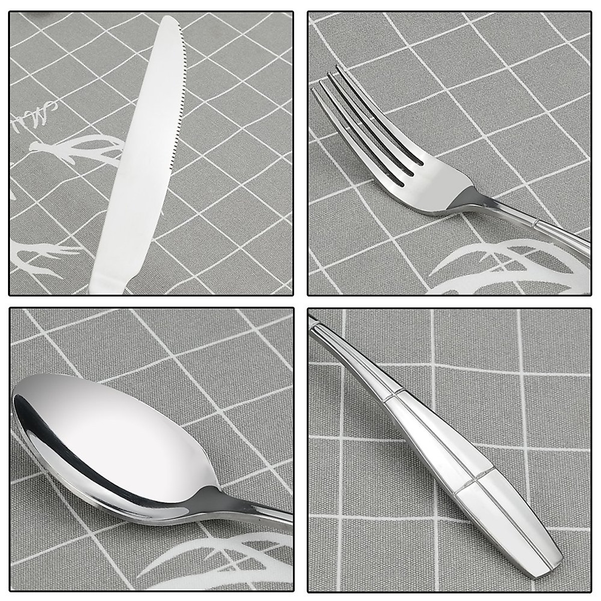 Eagrye 30-Piece Flatware Set, Stainless Steel Silverware, Service for 6