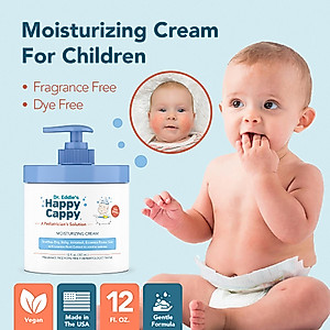 Happy Cappy Dr. Eddie's Pediatrician-Formulated Moisturizing Baby Lotion - Gentle, Paraben Free, Hypoallergenic, Sulfate Free - Soothes Dry Skin, Eczema and Reduces Redness, 12 oz
