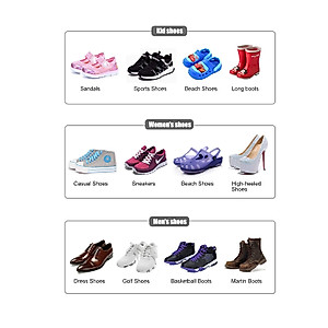 Tuff Guy Travel Shoe Bags with Drawstring and Center Divider (Black) -Set of 4 Soft Nylon Shoe Tote BagsTravel Shoe (18" x 14") (4 Pack (16"x12"))