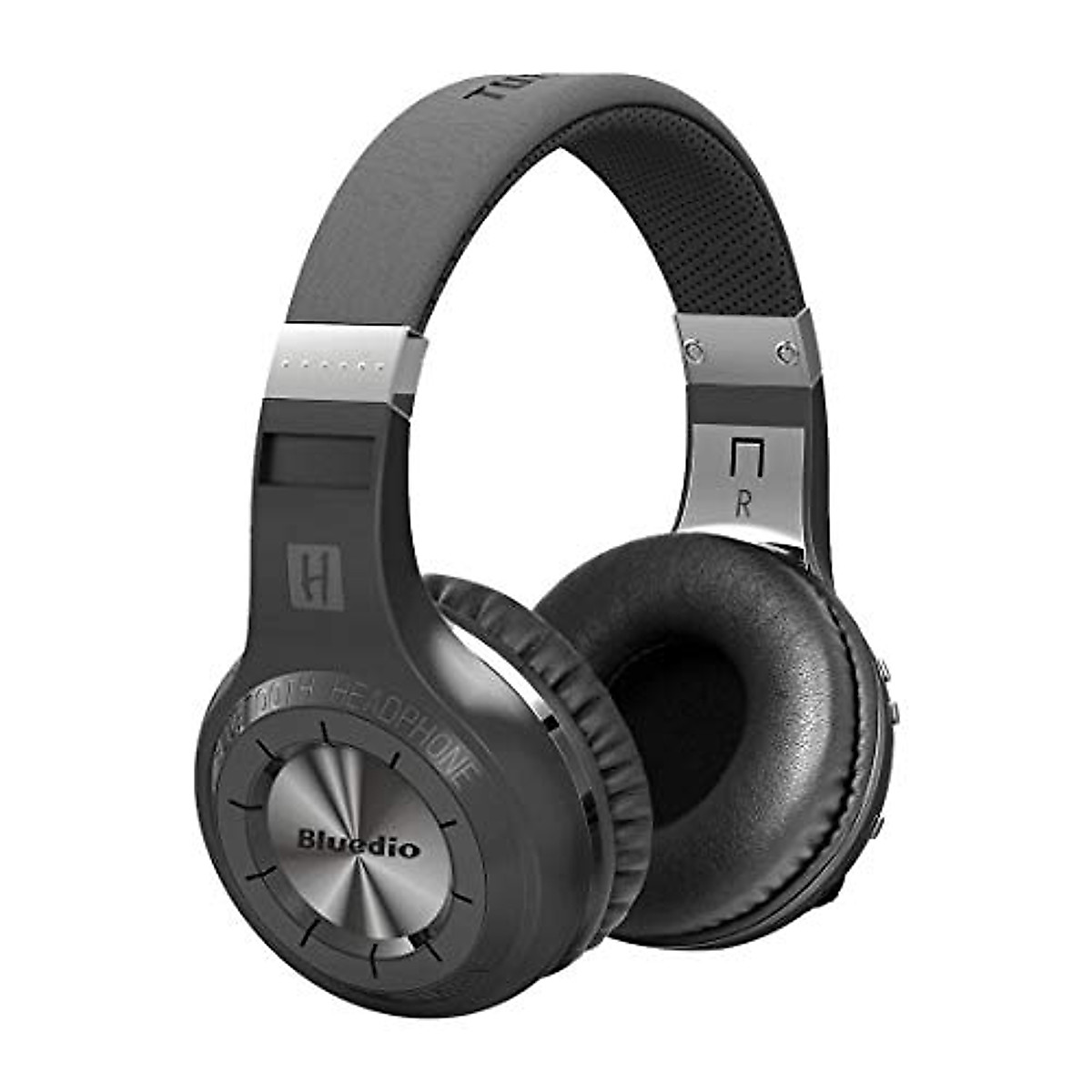 Bluedio H Plus Turbine Wireless Bluetooth 5.0 Stereo Headphones with Mic/Micro SD Card Slot/FM Radio, Black