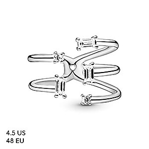 Pandora Jewelry Shards of Sparkle Cubic Zirconia Ring in Sterling Silver, Size 4.5