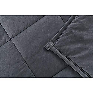 RelaxBlanket Weighted Blanket | 60''x80'',10lbs | for Individual Between 90-140 lbs | Premium Cotton Material with Glass Beads | Dark Grey