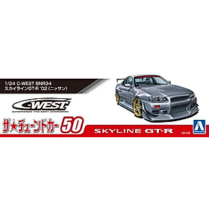 Aoshima Nissan C West BNR34 Skyline GT-R ’02 1:24 Scale Model Kit