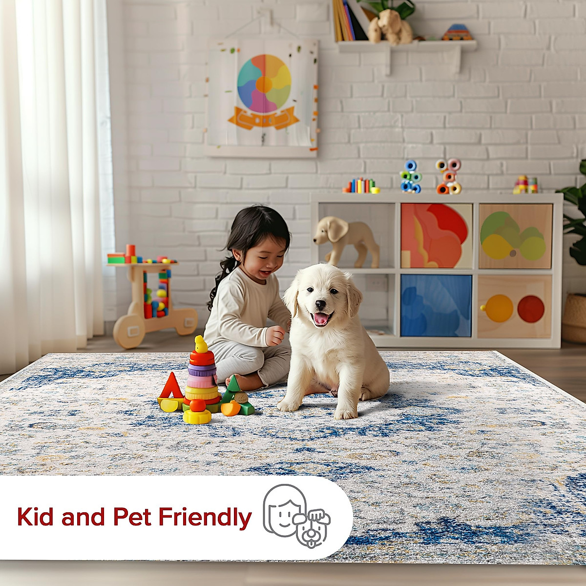 nuLOOM Paisley Verona Vintage Persian Area Rug, 2' x 3', Blue