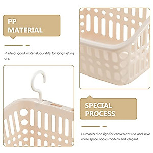 Zerodeko 2Pcs Bathroom Organizing Basket Plastic Hanging Shower Caddy with Hook Shampoo Conditioner Storage Basket for Home Kitchen Bathroom