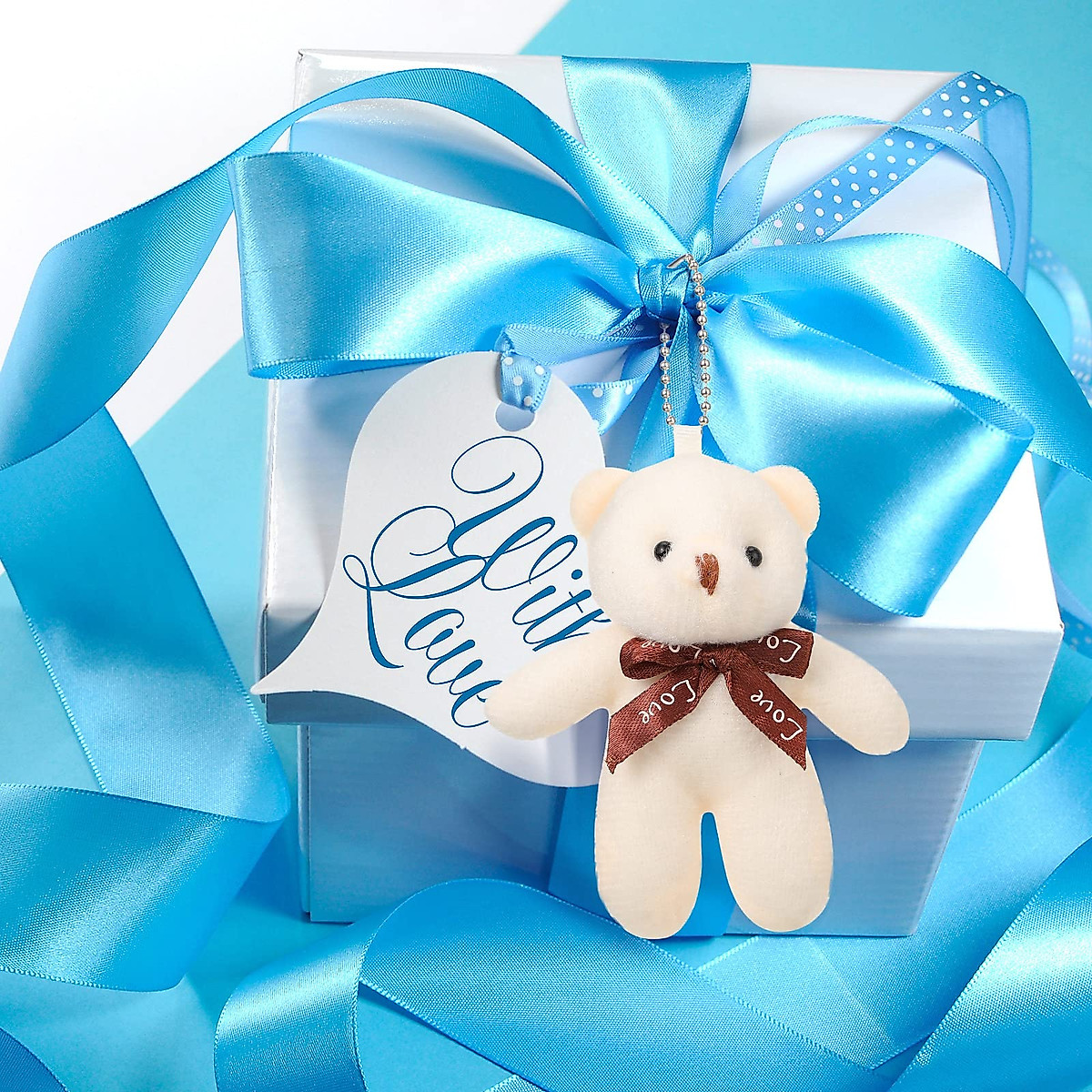 Skylety 24 Pcs Mini Bears 4.7 Inch Tiny Bears Doll Bulk Soft Mini Stuffed Animals for DIY Keychain for Graduation Birthday Baby Shower Wedding Party Favors