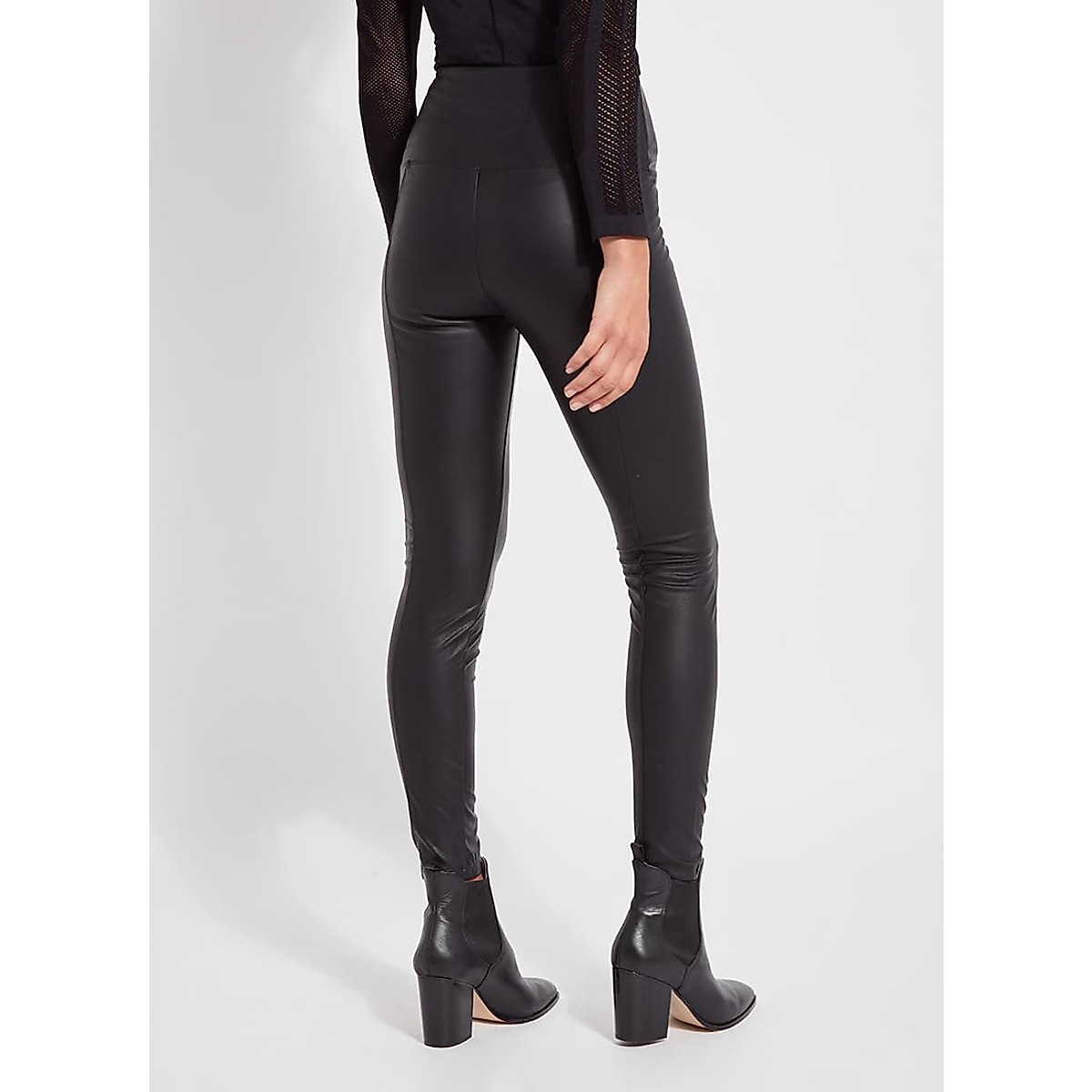 Lyssé Women's Misses Textured Leather Legging, Kohl Black, M