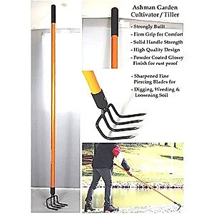 Garden Cultivator (2 Pack)– Sturdy Hand Tiller/Cultivator – Heavy Duty Blade for Digging, Loosening Soil and Weeding – Equipped with Rubber Grip Handle for a Strong Hold – Rust Resistant