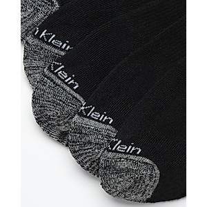 Calvin Klein Men's Quarter Socks - 12 Pack Soft Cushioned Athletic Ankle Socks for Men - Breathable Men's Sports Socks, Size 7-12, Black CK