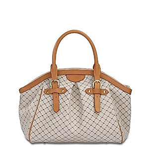 Rioni New Signature (Natural) - Ruched Satchel with Buckle Stn-20252