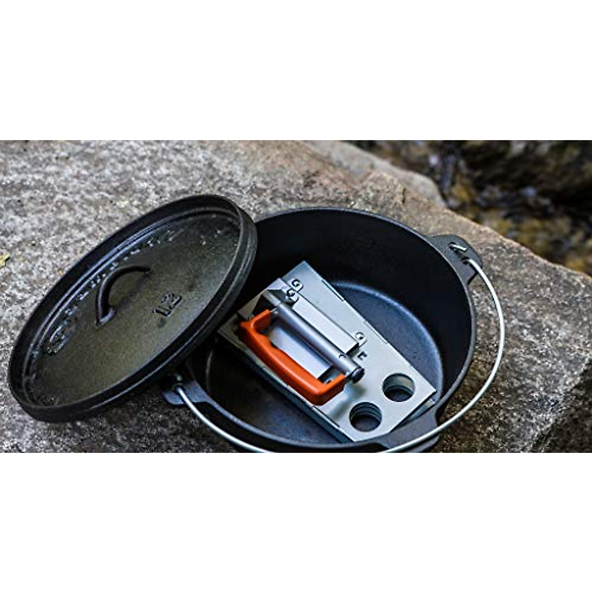 CampMaid Collapsible Charcoal Chimney Starter - Charcoal Starter for Portable Grills, Dutch Ovens, & Camping Stoves - Outdoor Cooking Tools & Accessories - Emergency Preparedness Camping Tool