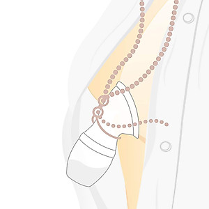 haakaa Silicone Strap Suitable for Gen.1/2/3 Manual Breast Pump Prevent Breast Pump from Falling off During Use (Blush Color) -1pc